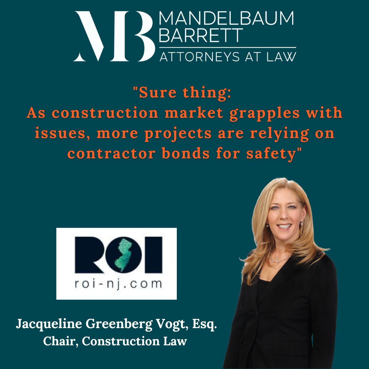 Jacqueline Greenberg Vogt, Esq. hosts panel at Construction Super ...