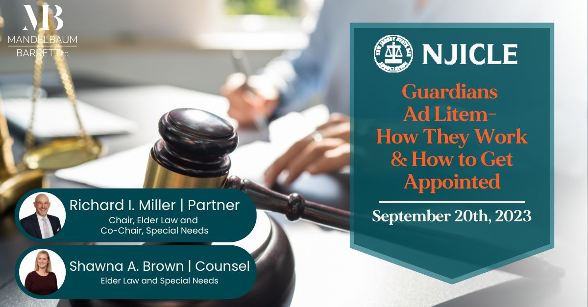 Richard Miller and Shawna Brown to speak on NJICLE panel discussing ...