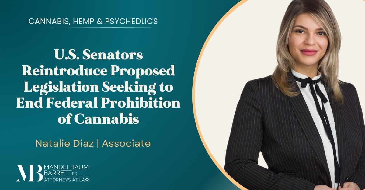 U.S. Senators Reintroduce Proposed Legislation Seeking to End Federal ...