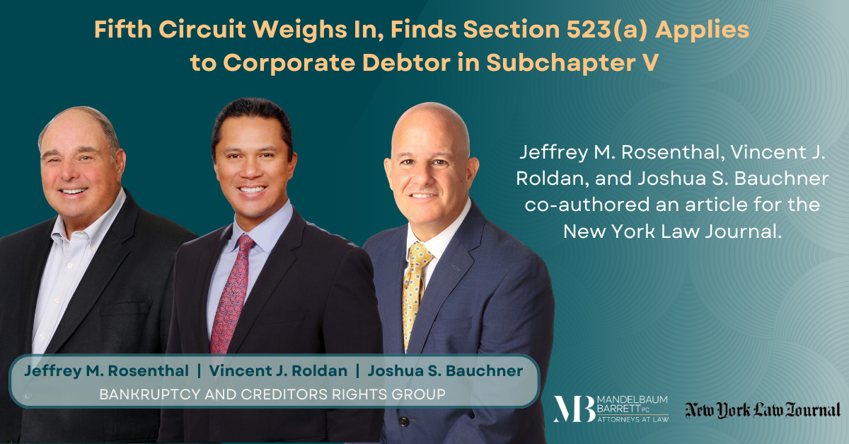Fifth Circuit Ruling: A New Challenge for Corporate Debtors in ...