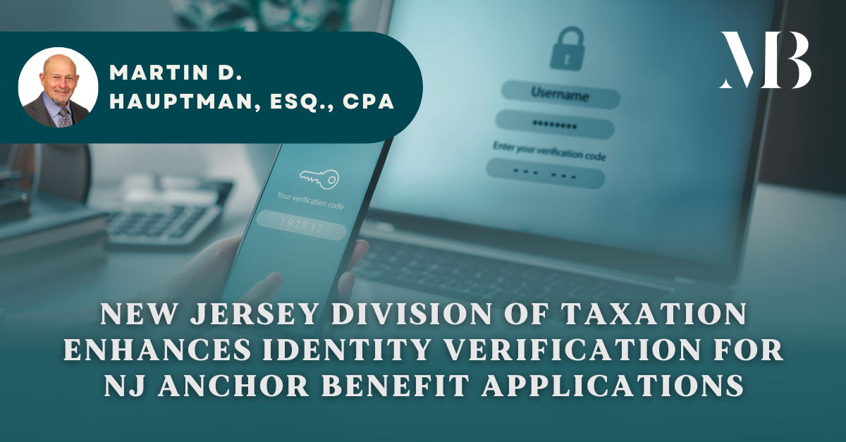 New Jersey Division of Taxation Enhances Identity Verification for NJ ...